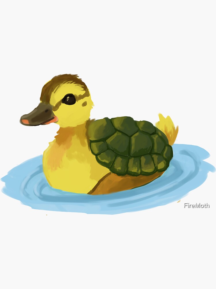 "Turtle Duck" Sticker by FireMoth | Redbubble