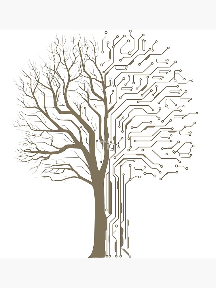 "Digital Tree" Art Print for Sale by Tigr | Redbubble