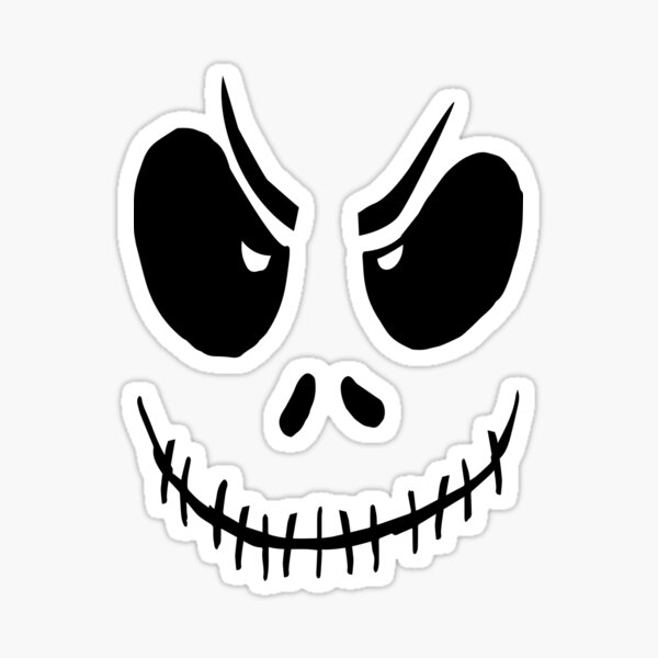 "Halloween evil face" Sticker for Sale by tarek25 | Redbubble