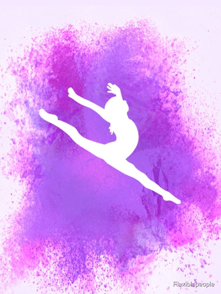 "Gymnast Silhouette - Purple Explosion" iPhone Case for Sale by ...