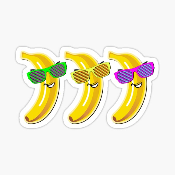 "Bananas with cool sunglasses" Sticker by Helen-Storm | Redbubble