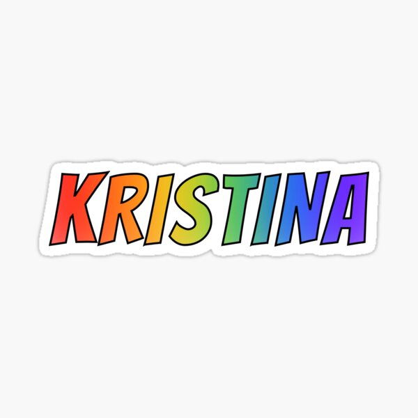 ""KRISTINA" First Name Rainbow Gradient Pattern" Sticker for Sale by ...