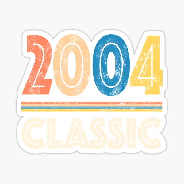 "Vintage RETRO 2004 birthday" Sticker for Sale by Mmastert | Redbubble
