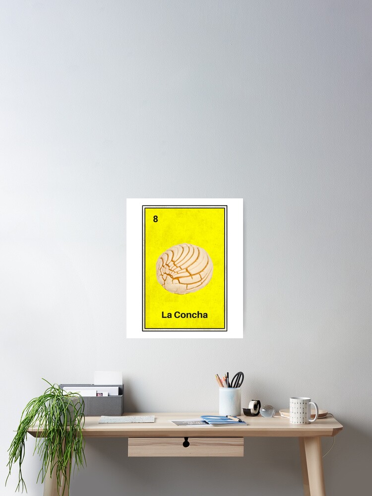 "La Concha Cute Mexican Loteria Card" Poster for Sale by casadeloteria ...