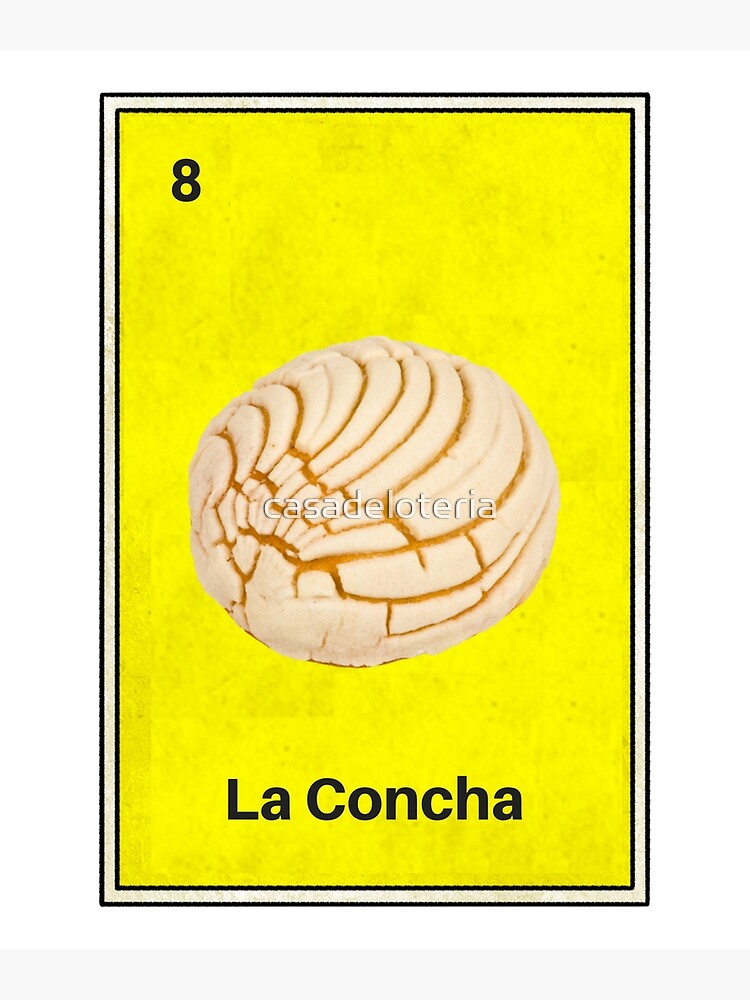 "La Concha Cute Mexican Loteria Card" Poster for Sale by casadeloteria ...