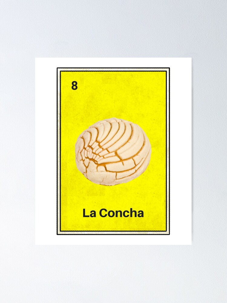 "La Concha Cute Mexican Loteria Card" Poster for Sale by casadeloteria ...