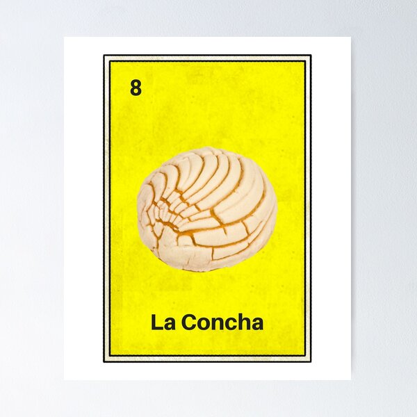 "La Concha Cute Mexican Loteria Card" Poster for Sale by casadeloteria ...