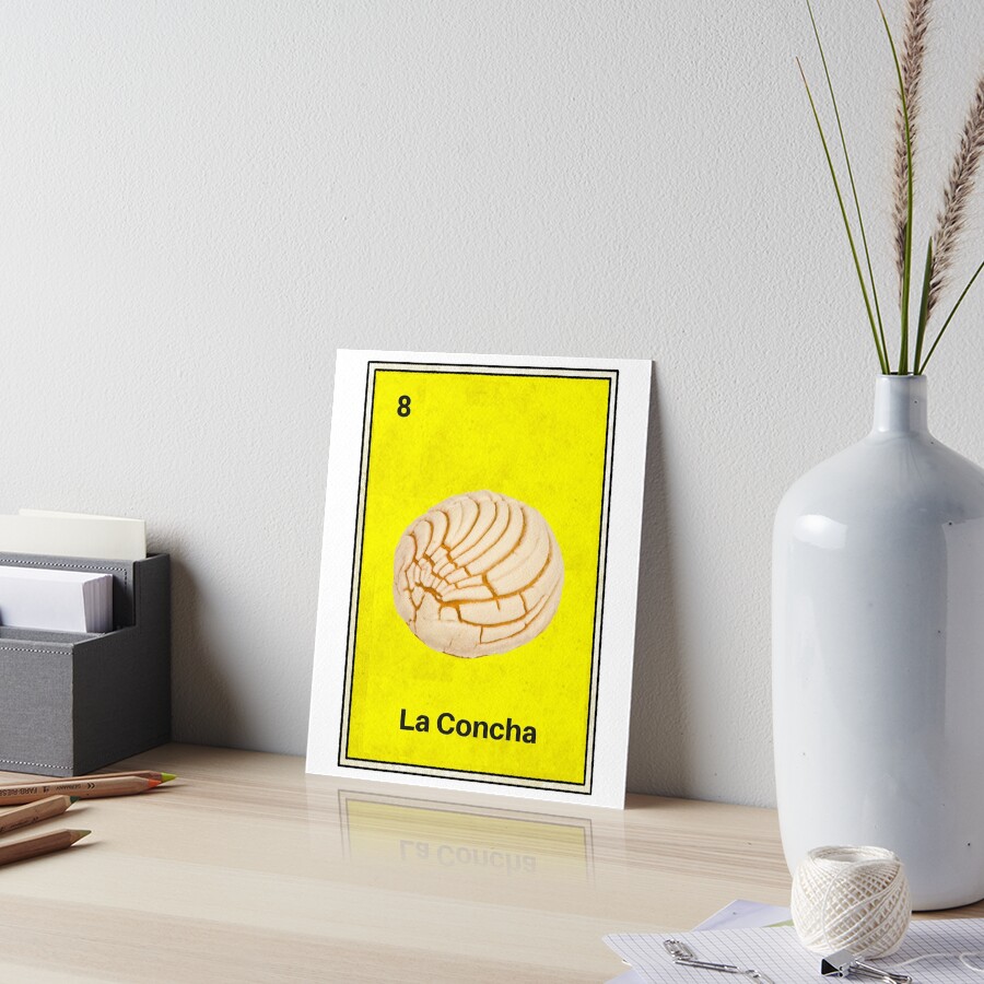 "La Concha Cute Mexican Loteria Card" Art Board Print by casadeloteria ...