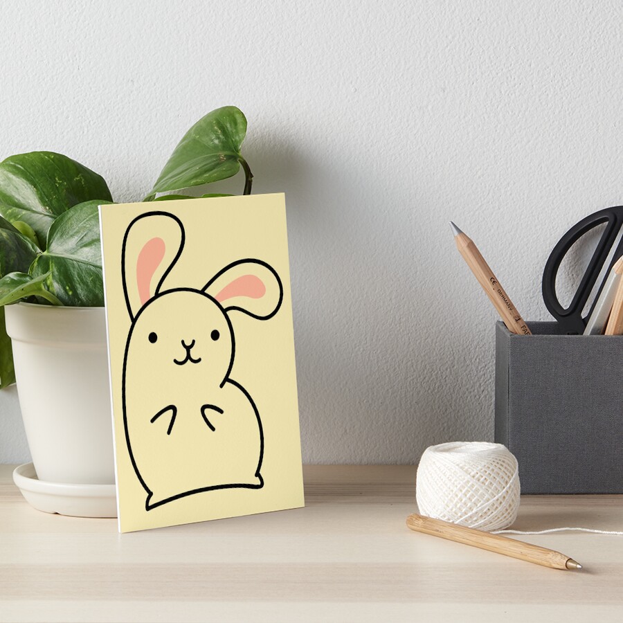 "Cute Bunny Doodle" Art Board Print by dopetee6 | Redbubble