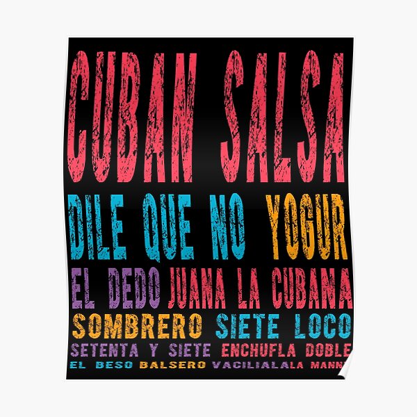 Poster « Cuban Salsa Latin Dancing - Chemises de danse salsa », par ...
