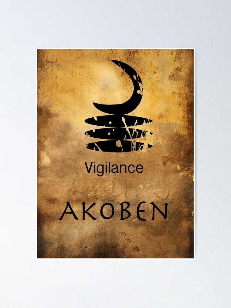"Akoben Adinkra Symbol" Poster for Sale by GrimalkinStudio | Redbubble