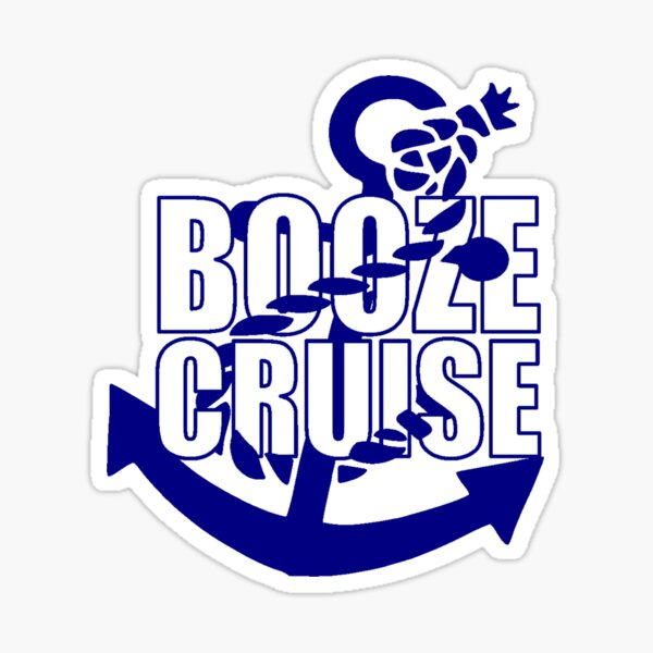 "Booze Cruise" Sticker for Sale by CoolYule | Redbubble
