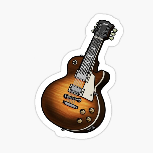 "Les Paul Flame Top" Sticker by TubularAmarok | Redbubble