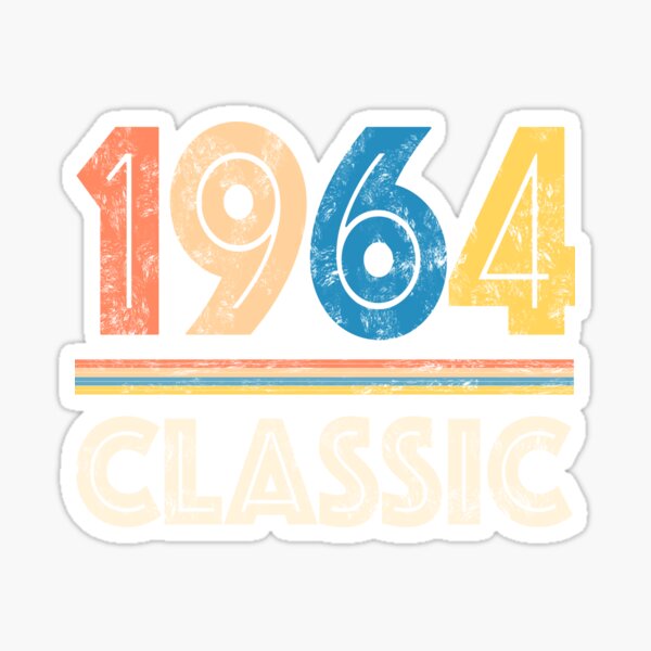 "Vintage RETRO 1964 birthday" Sticker for Sale by Mmastert | Redbubble