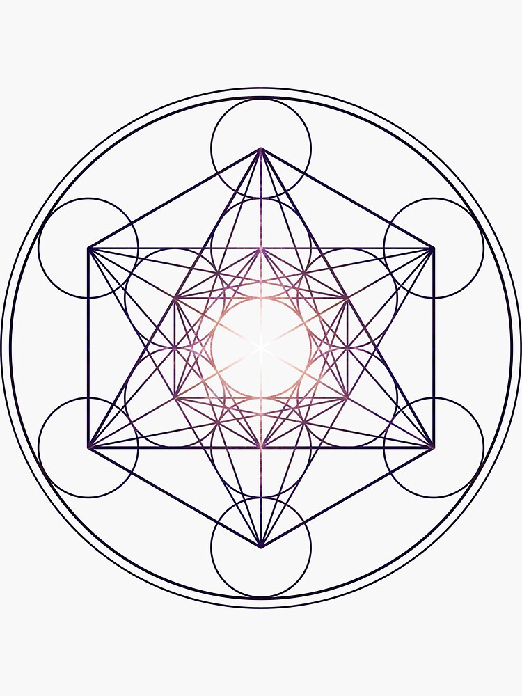"Metatron's Cube (Star Seed) Sacred Geometry High Resolution" Sticker ...