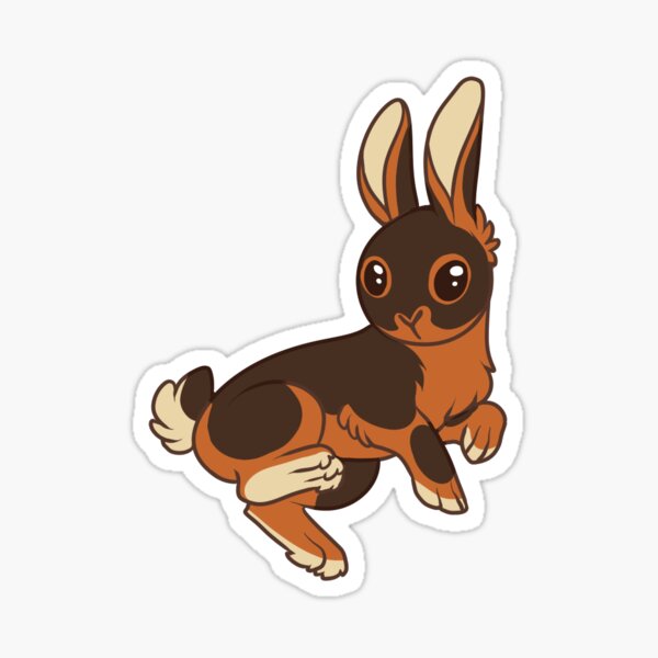 "Chocolate Tan Rabbit" Sticker for Sale by whispen | Redbubble