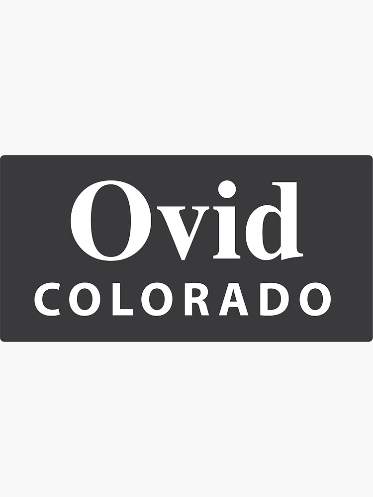 "Ovid, Colorado" Sticker by EveryCityxD2 | Redbubble