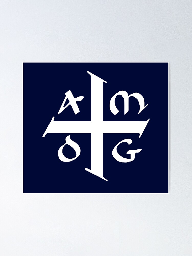 Póster for Sale con la obra «AMDG Jesuit Catholic Cross - Ad Majorem ...