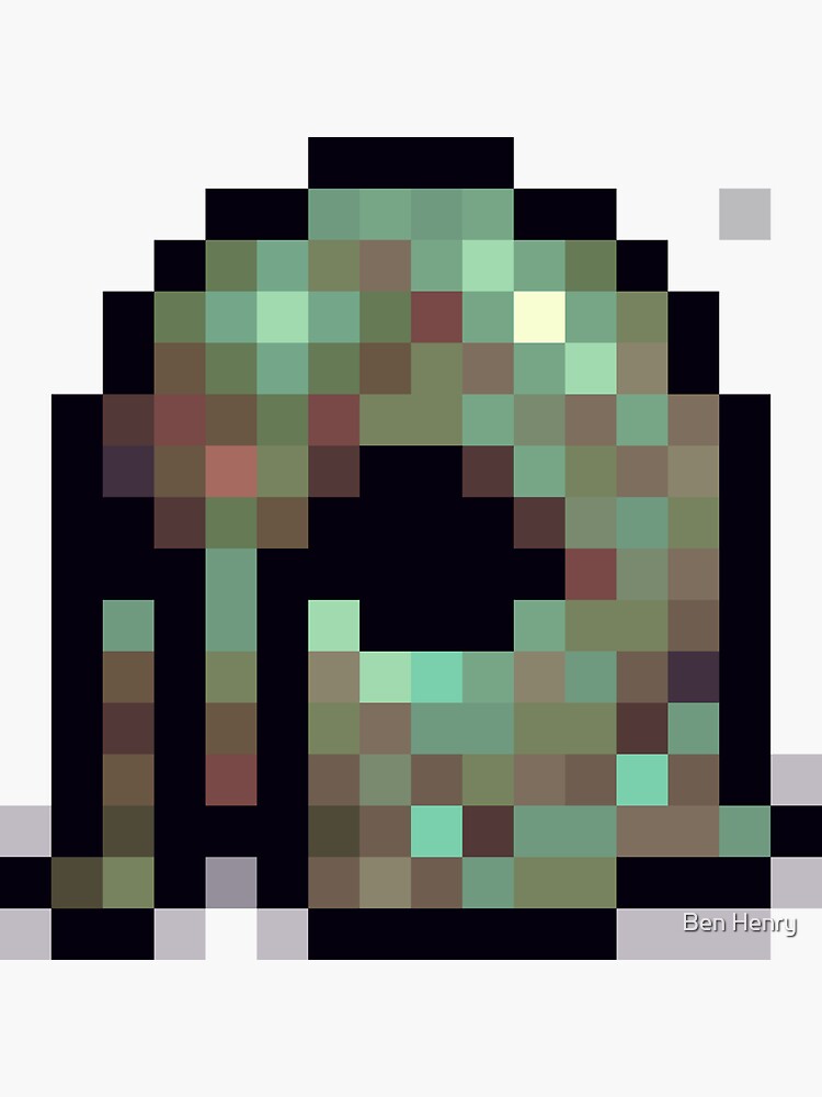 "Pixel Steel Helm" Sticker by BenHenry | Redbubble