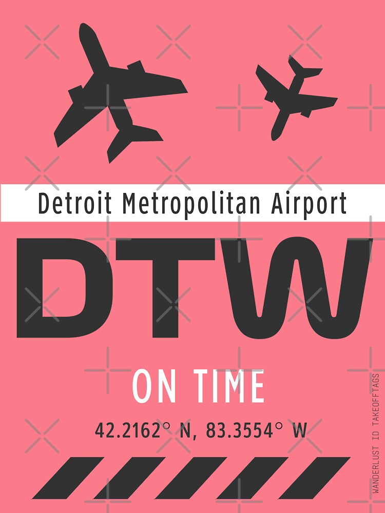 "DTW Detroit style s" Sticker for Sale by Aviators | Redbubble
