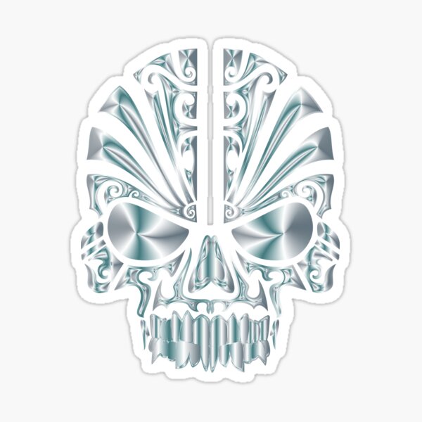 "Diamond Tribal Skull" Sticker by Passie | Redbubble