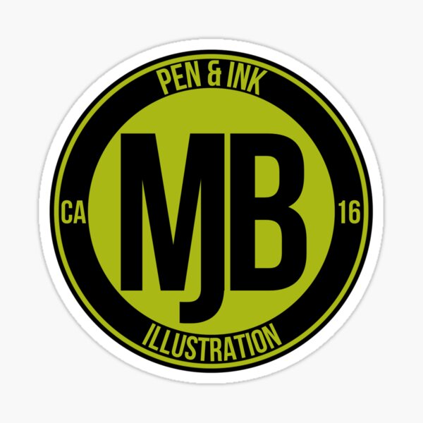 "MJB Illustration Logo" Sticker for Sale by mjb-illust-8 | Redbubble