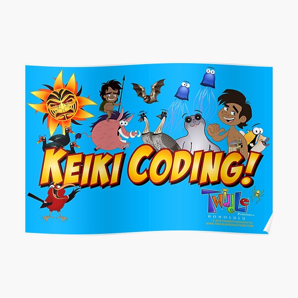 "Keiki Coding Logo" Poster for Sale by TwiddleProd | Redbubble