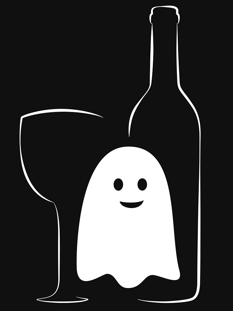"Cute Wine ghost for wine lovers Halloween" T-shirt for Sale by ...