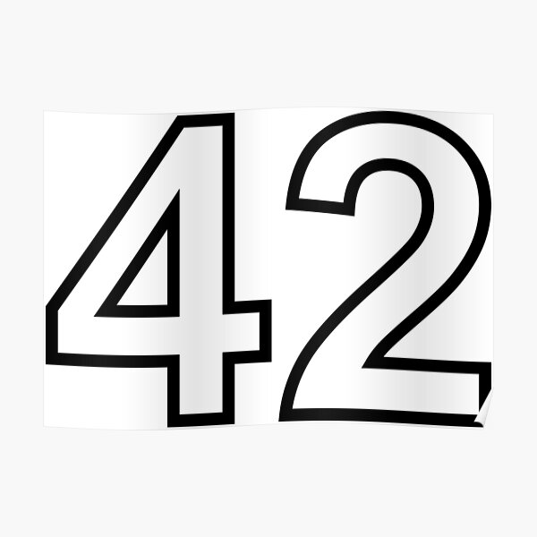 "Number 42" Poster for Sale by carlotoffolo | Redbubble