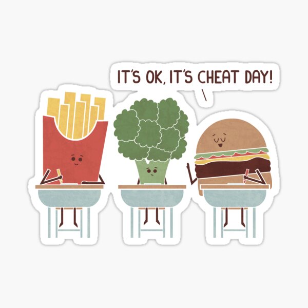 "Cheat Day" Sticker by theodorezirinis | Redbubble