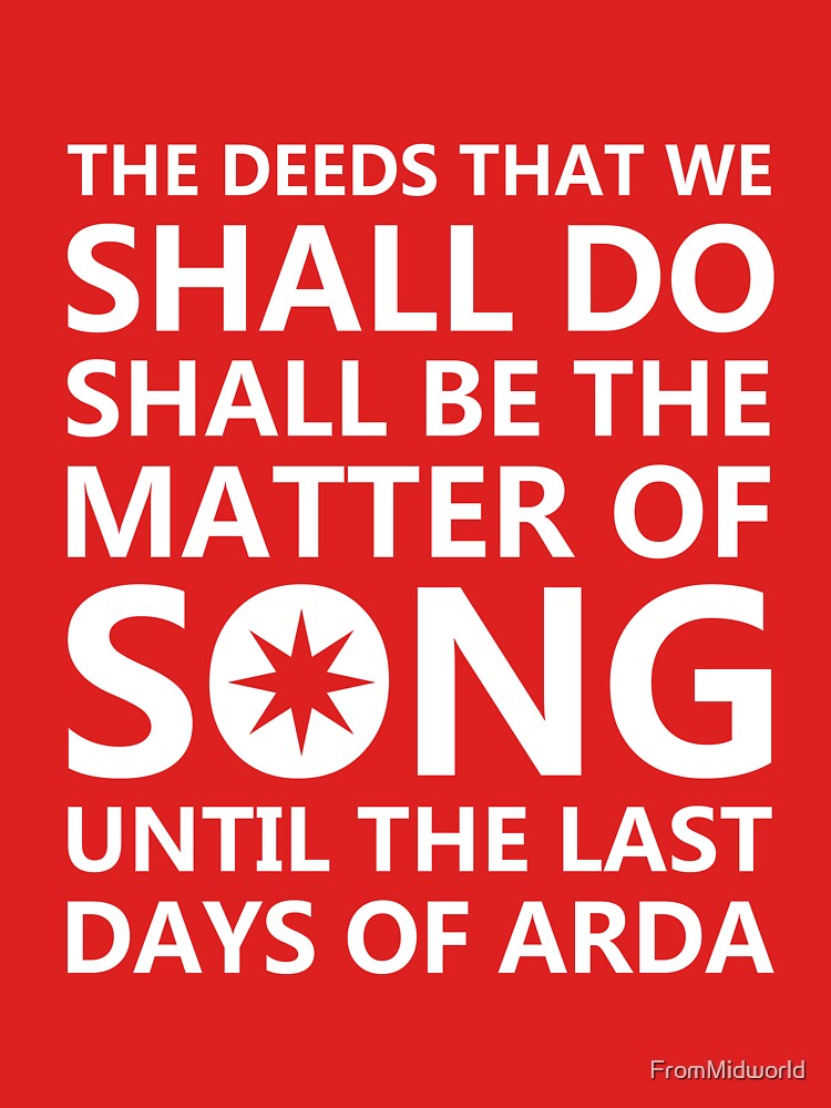 "Silmarillion Design - quote of Feanor 2" T-shirt for Sale by ...