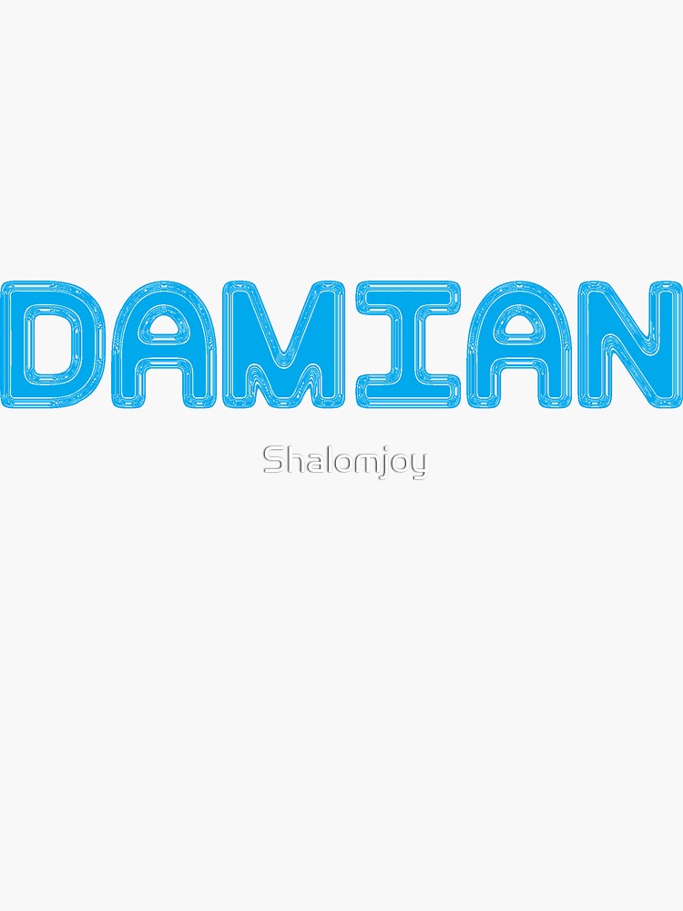 "Damian" Sticker for Sale by Shalomjoy | Redbubble