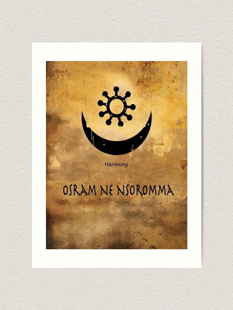 "Osram Ne Nsoromma Adinkra Symbol" Art Print for Sale by ...