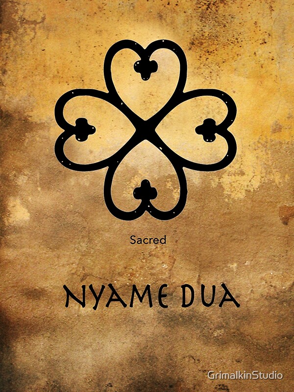 "Nyame Dua Adinkra Symbol" by GrimalkinStudio | Redbubble