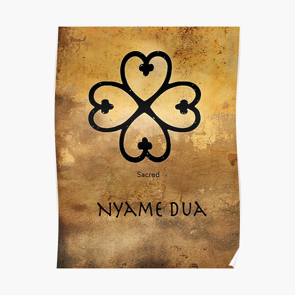 "Nyame Dua Adinkra Symbol" Poster by GrimalkinStudio | Redbubble