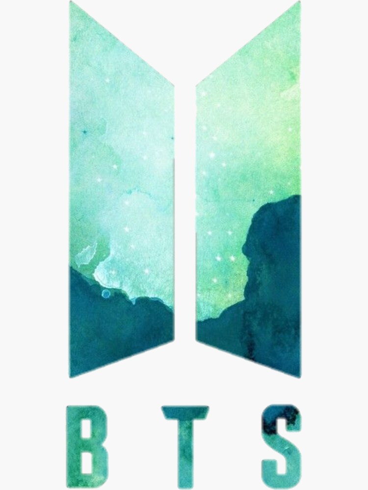 "Green BTS Logo Sticker" Sticker for Sale by manzae | Redbubble