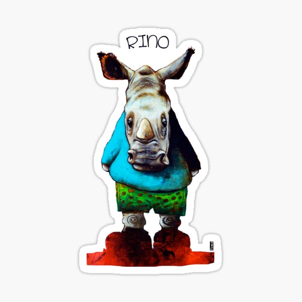 "Rino" Sticker by zooziologie | Redbubble