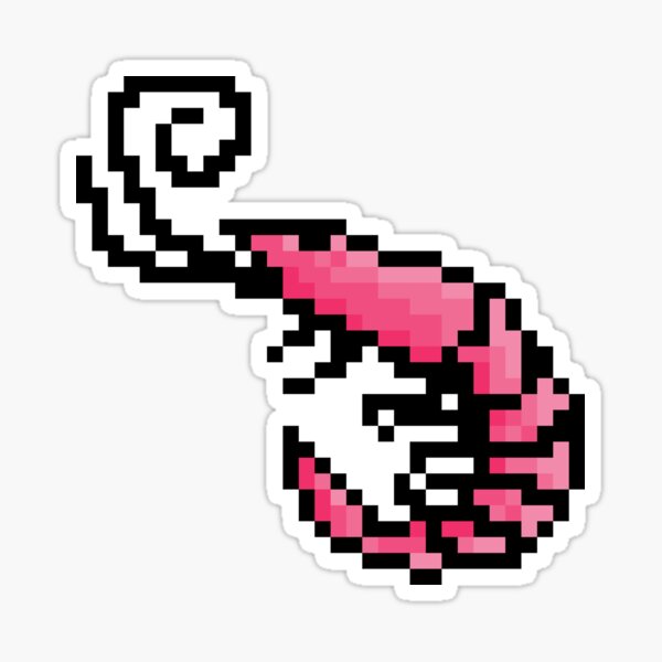"Pink Pixel Shrimp" Sticker for Sale by LemonBugatti | Redbubble