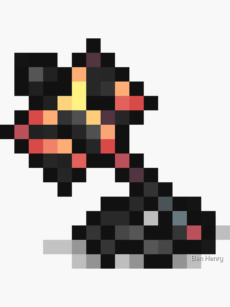 "Pixel Volcanic Mace" Sticker by BenHenry | Redbubble