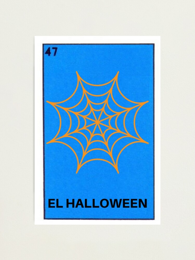 "Halloween Mexican Loteria Card Spider Web" Photographic Print for Sale ...