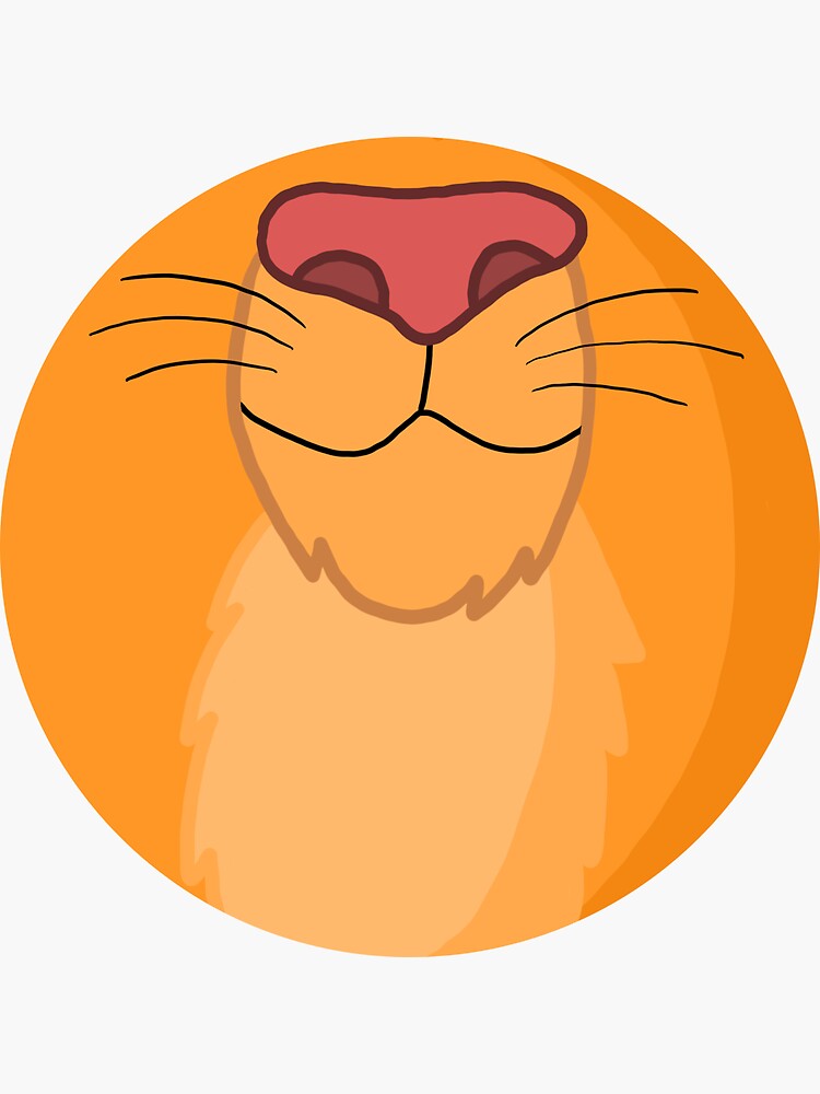 "Simba-Inspired Circle" Sticker for Sale by nambro | Redbubble