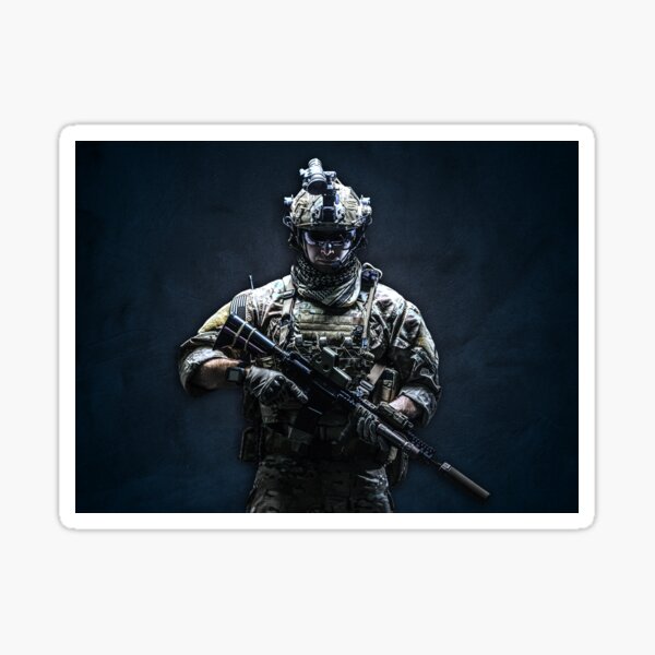 "Special Force Soldier Police Spec Ops Poster" Sticker by proeinstein ...