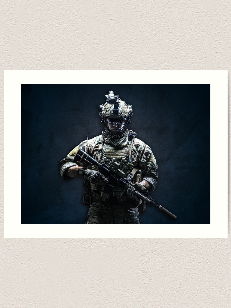 "Special Force Soldier Police Spec Ops Poster" Art Print for Sale by ...