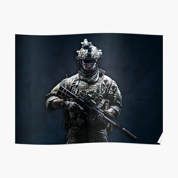 "Special Force Soldier Police Spec Ops Poster" Poster by proeinstein ...