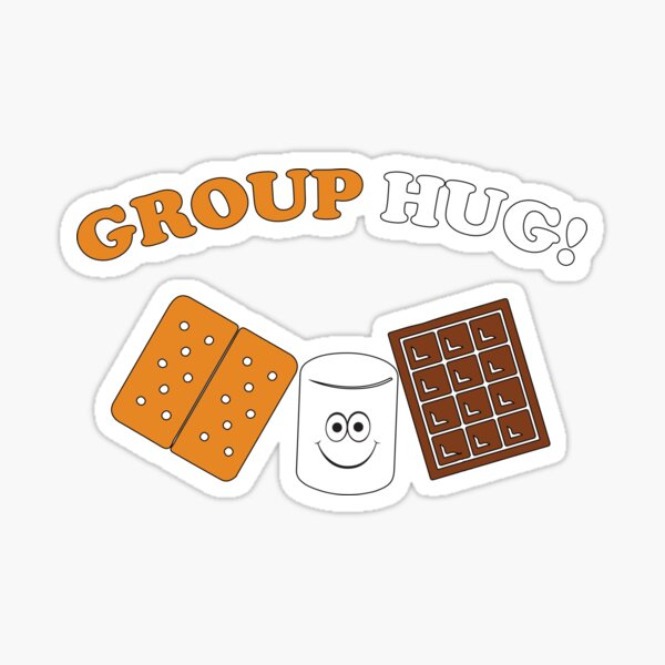 "Group Hug Smores" Sticker for Sale by TeeTimeGuys | Redbubble