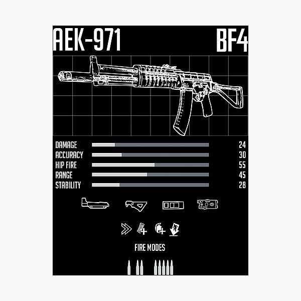 "BF4 Battlefield 4 AEK - 971" Photographic Print for Sale by LOJAFPS ...