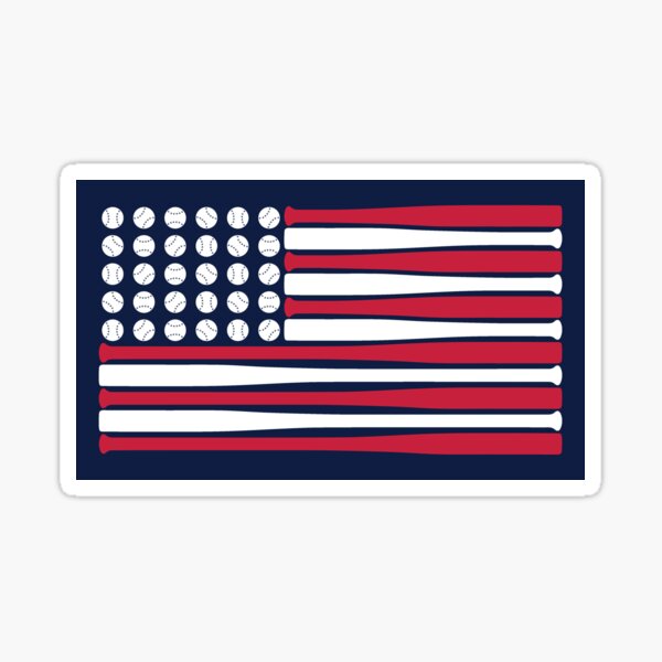 "USA Baseball Flag" Sticker for Sale by artbylhg | Redbubble