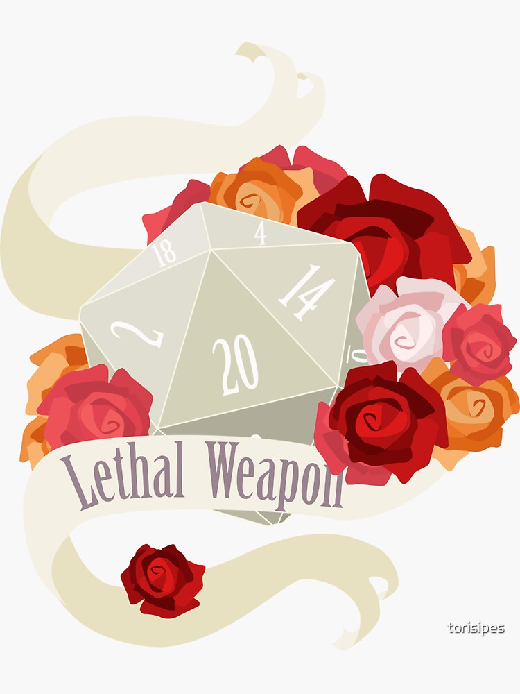 "d20 - Lethal Weapon (20)" Sticker by torisipes | Redbubble