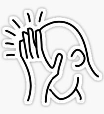 Facepalm Stickers | Redbubble