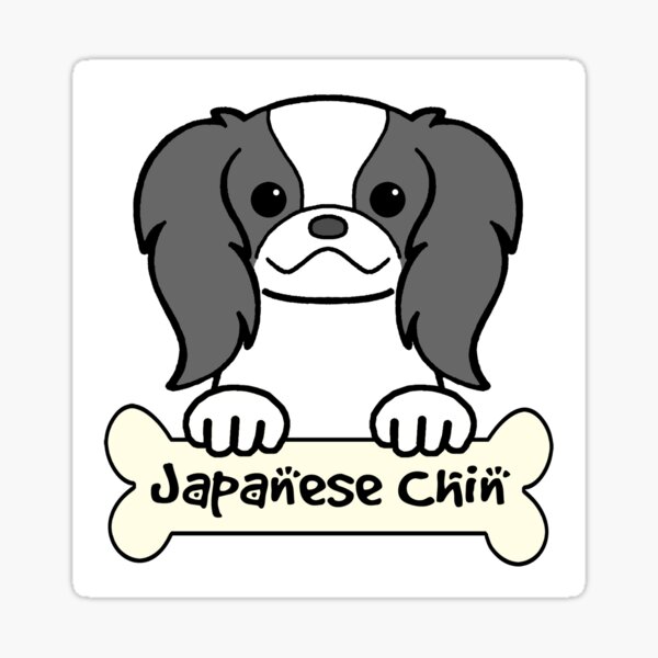 "Japanese Chin" Sticker by AnitaValle | Redbubble